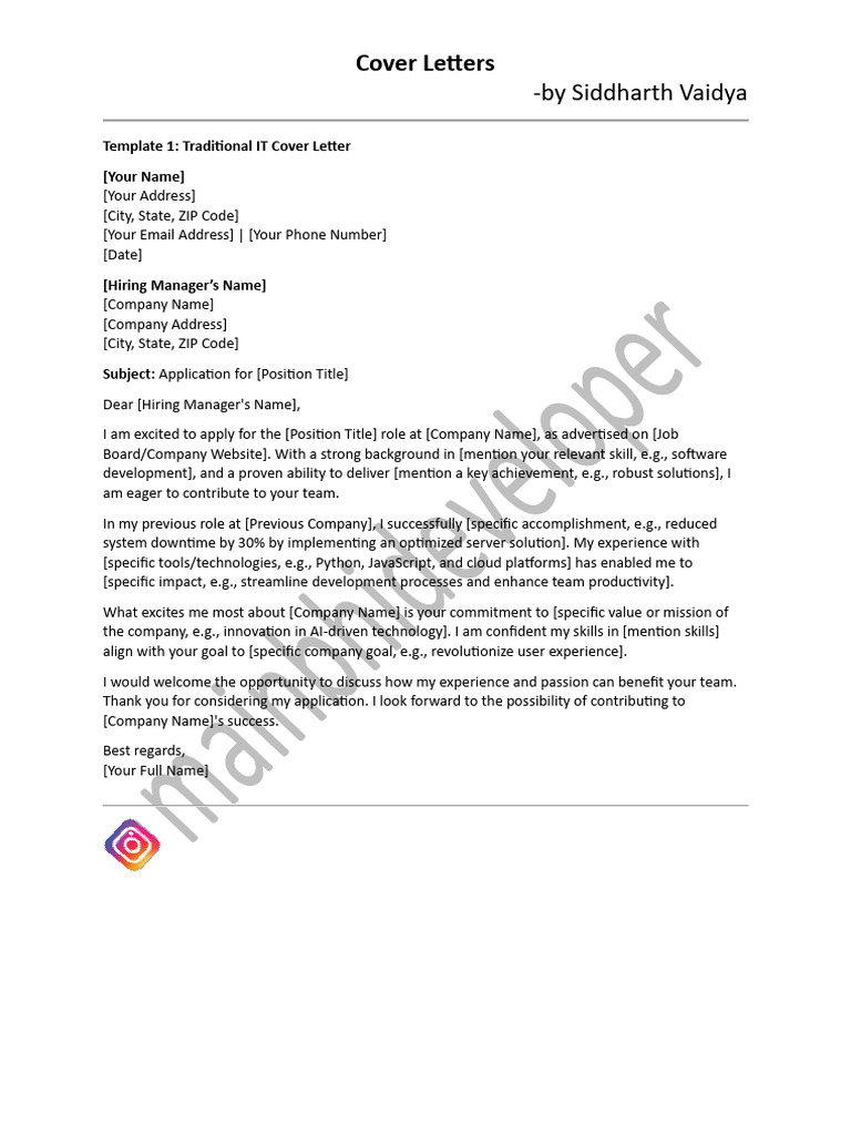 Placement Cover Letter Templates | PDF | Cloud Computing | Goal