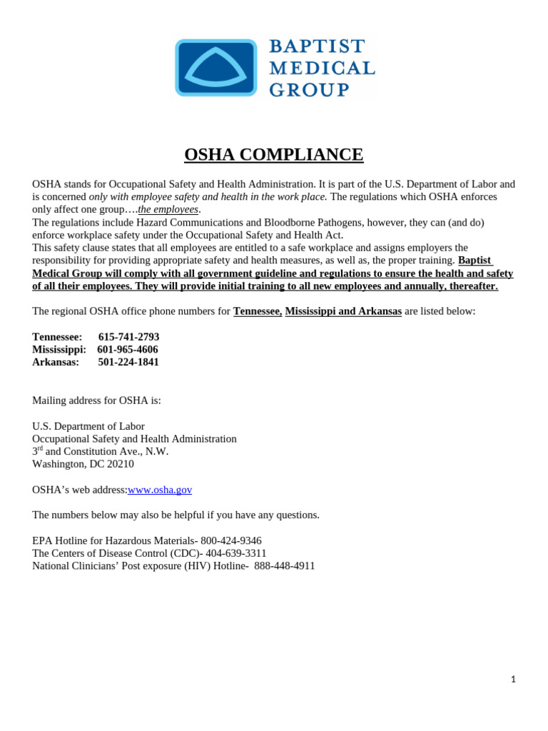 Osha Manual2019 | PDF | Occupational Safety And Health Administration ...