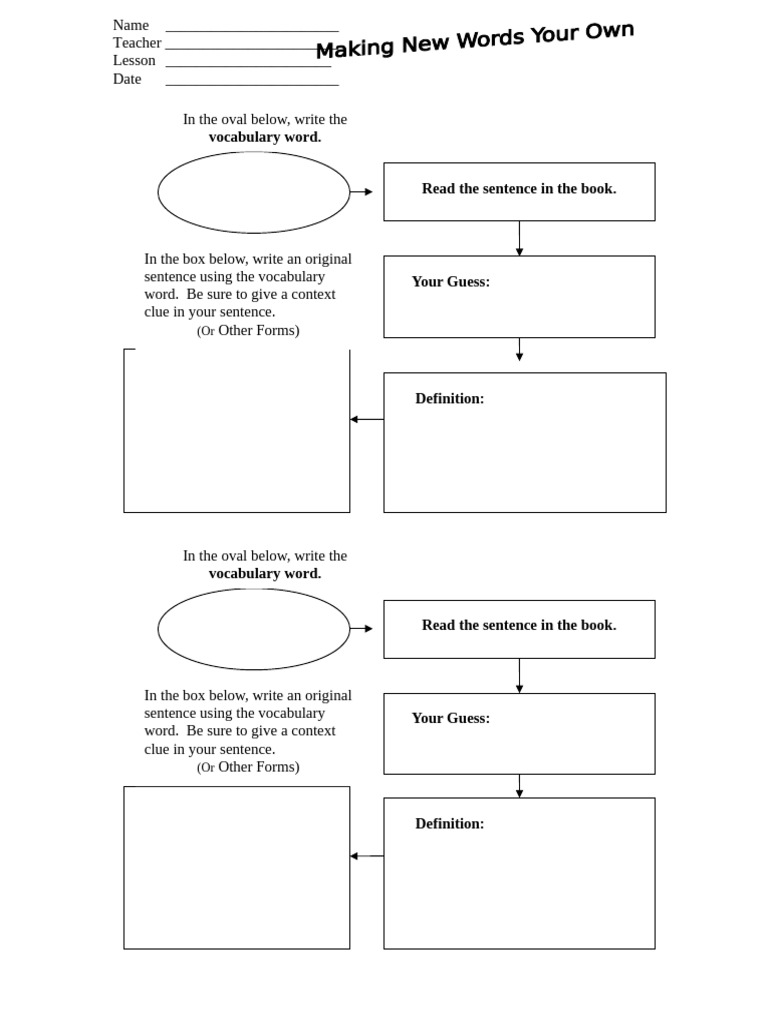 Vocabulary Workshop Template | PDF | Vocabulary | Applied Linguistics