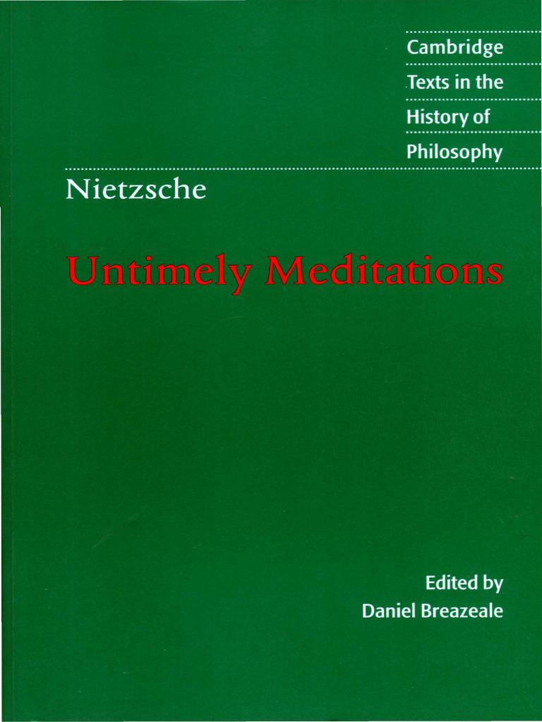 3. Untimely Meditations | PDF
