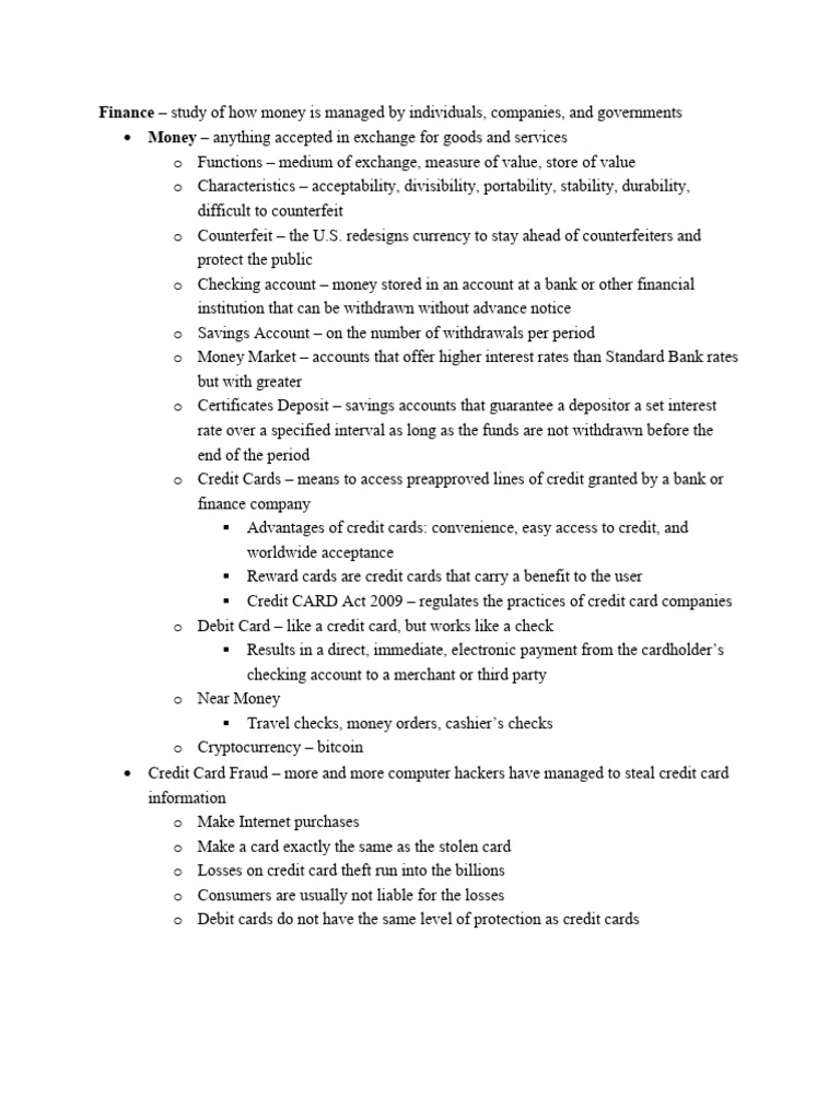 Understanding Money Management Basics | PDF | Credit Card | Money