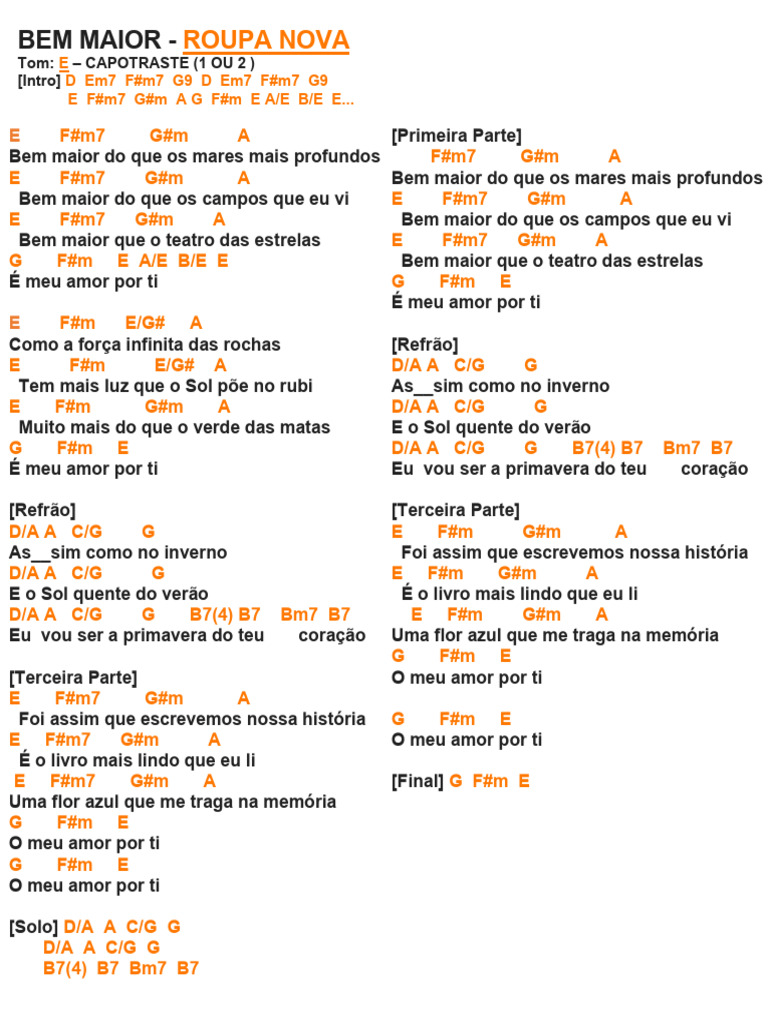 BEM MAIOR - ROUPA | PDF