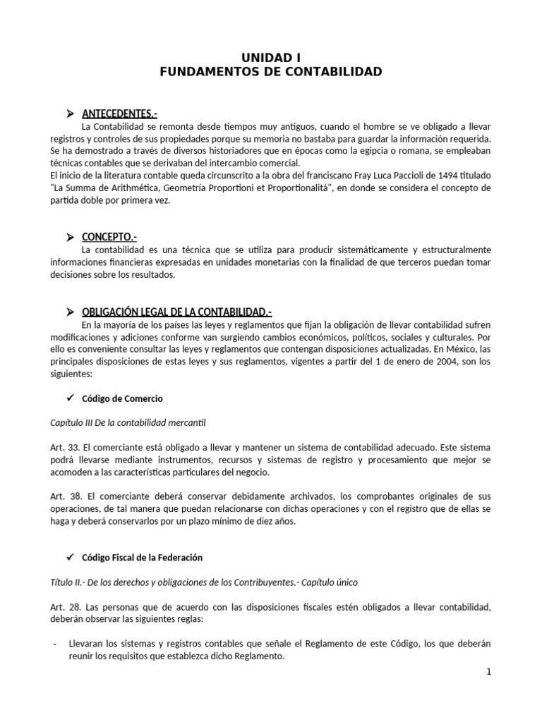 Contabilidad I | PDF | Contabilidad | Estado financiero