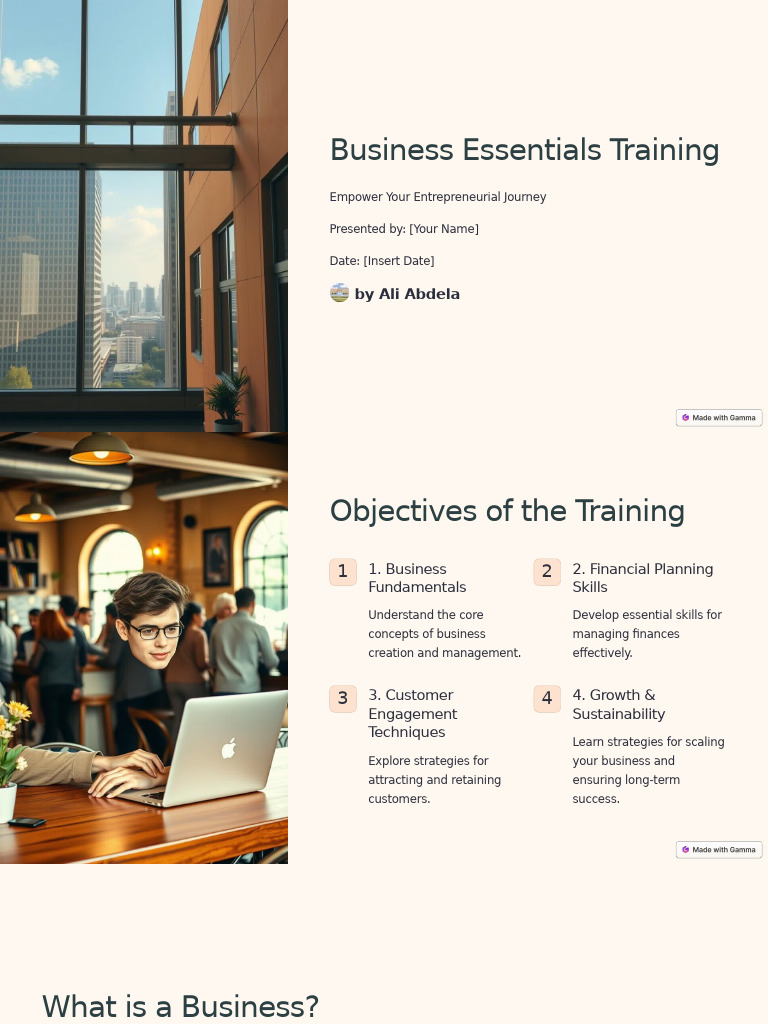Business Essentials Training Overview | PDF