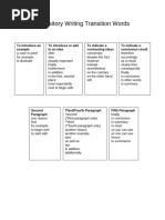 Informational Writing Transition Words | PDF | Reason | Evidence