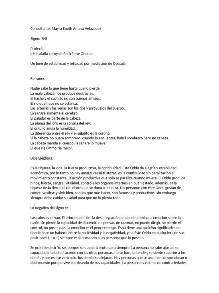 Consulta Mayra | PDF