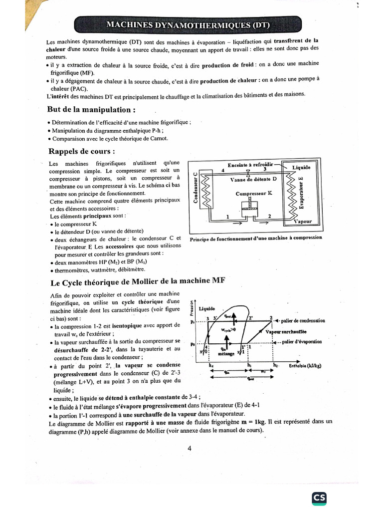 Polycopié TP Thermodynamique Appliquée | PDF