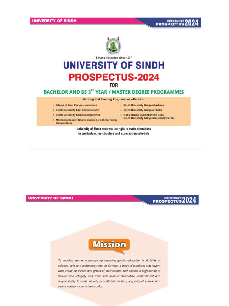 Prospectus 2024 | PDF | University And College Admission