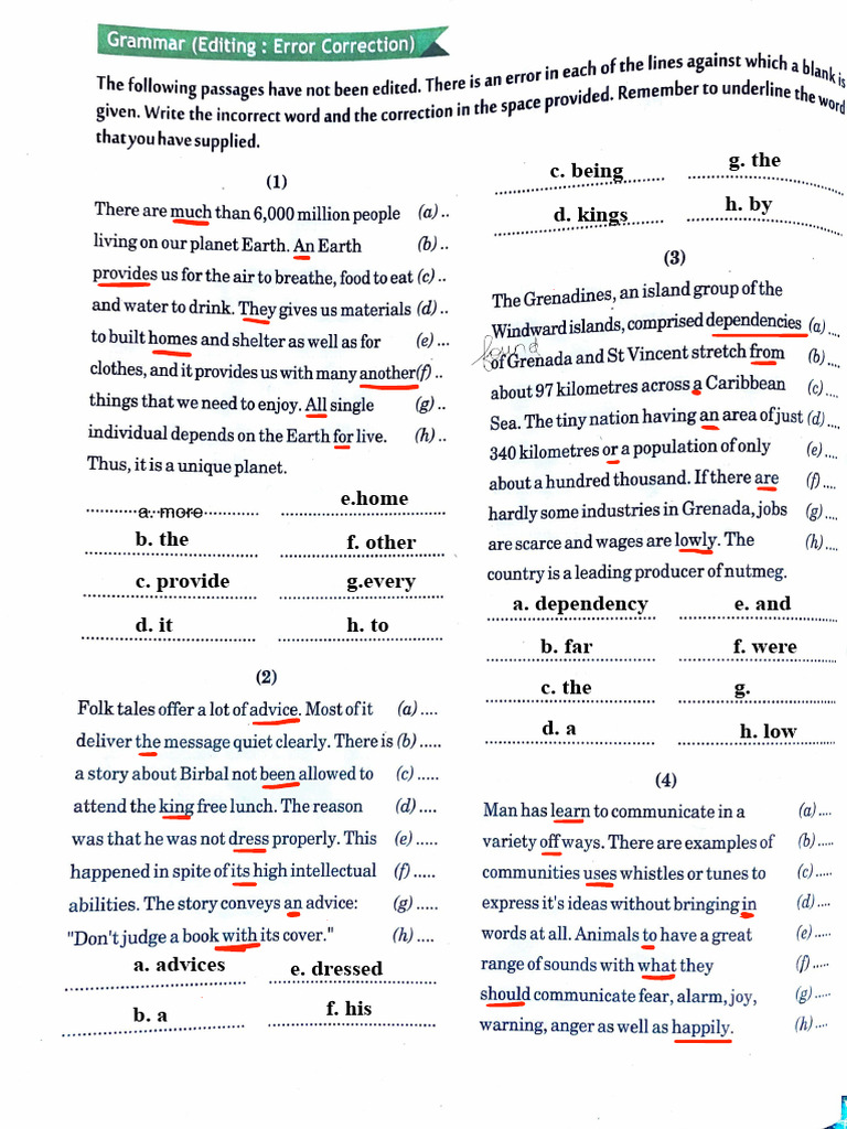 Editing Practice Questons | PDF