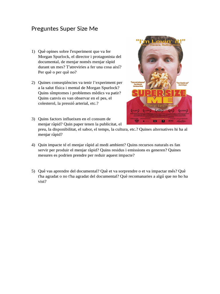 Sara Hayoun El Haddad - Super Size Me | PDF