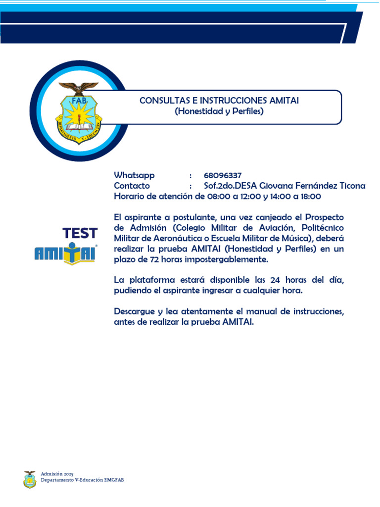 Instrucciones Amitai 2025 | PDF