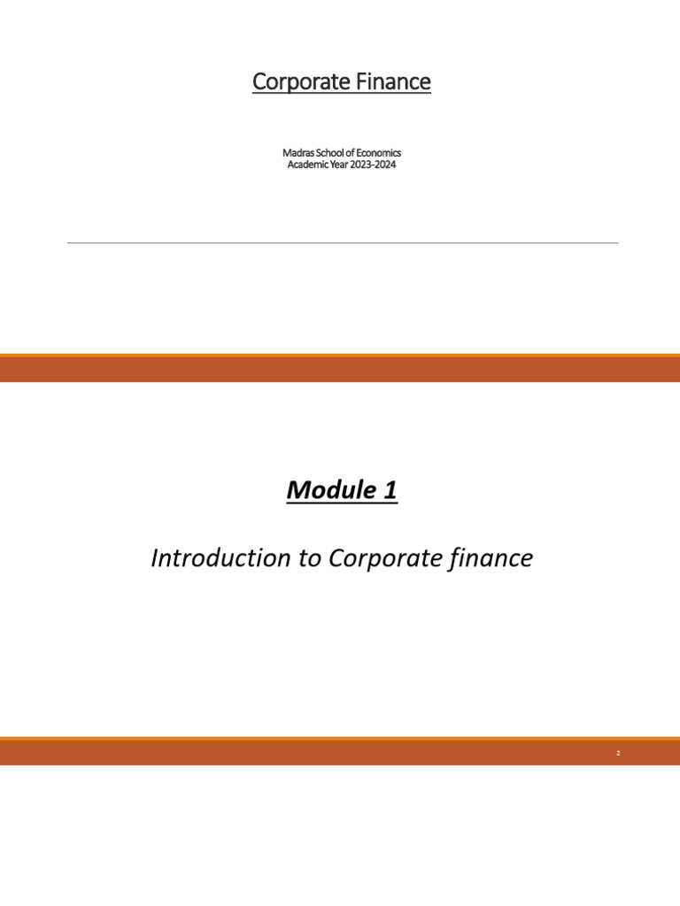1 - CF - MSE Corporate Finance | PDF | Present Value | Expense