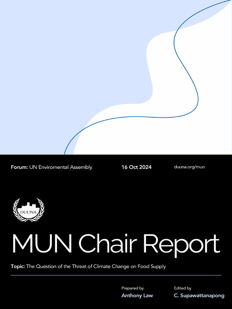 DUUNA WFD MUN Chair Report (16 Oct) copy | PDF | Climate Change ...