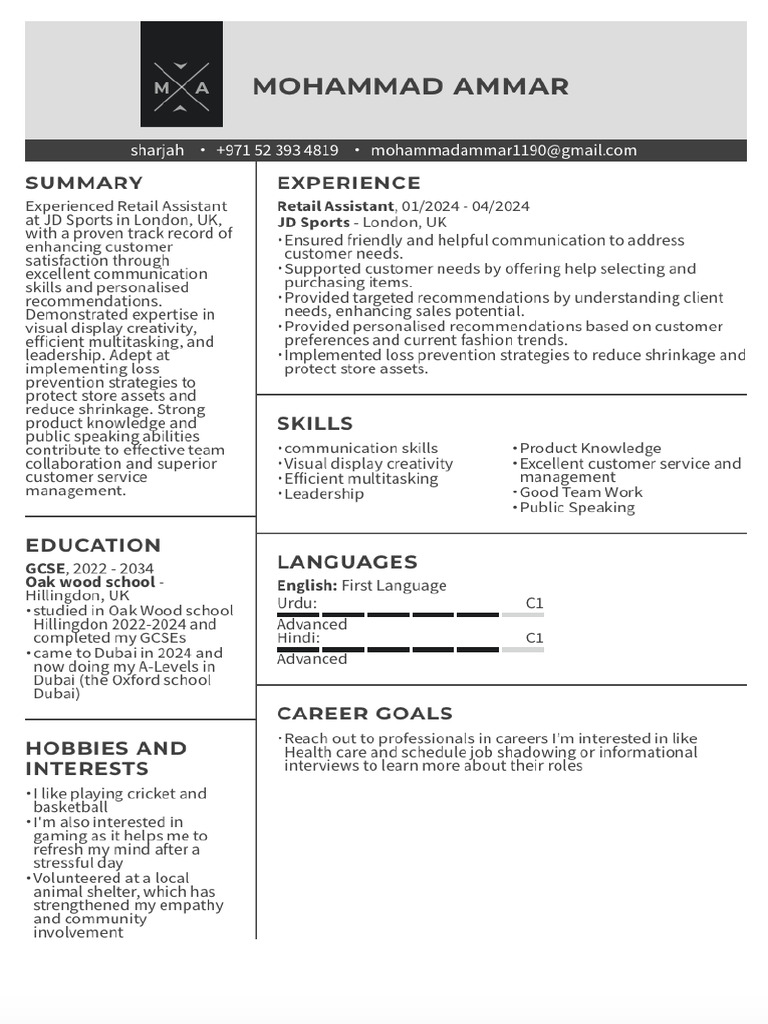 AMMAR CV | PDF