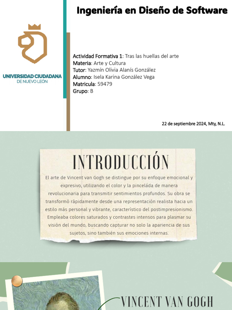 Isela Gonzalez ACT1 DSI | PDF | Vincent Van Gogh | Pinturas