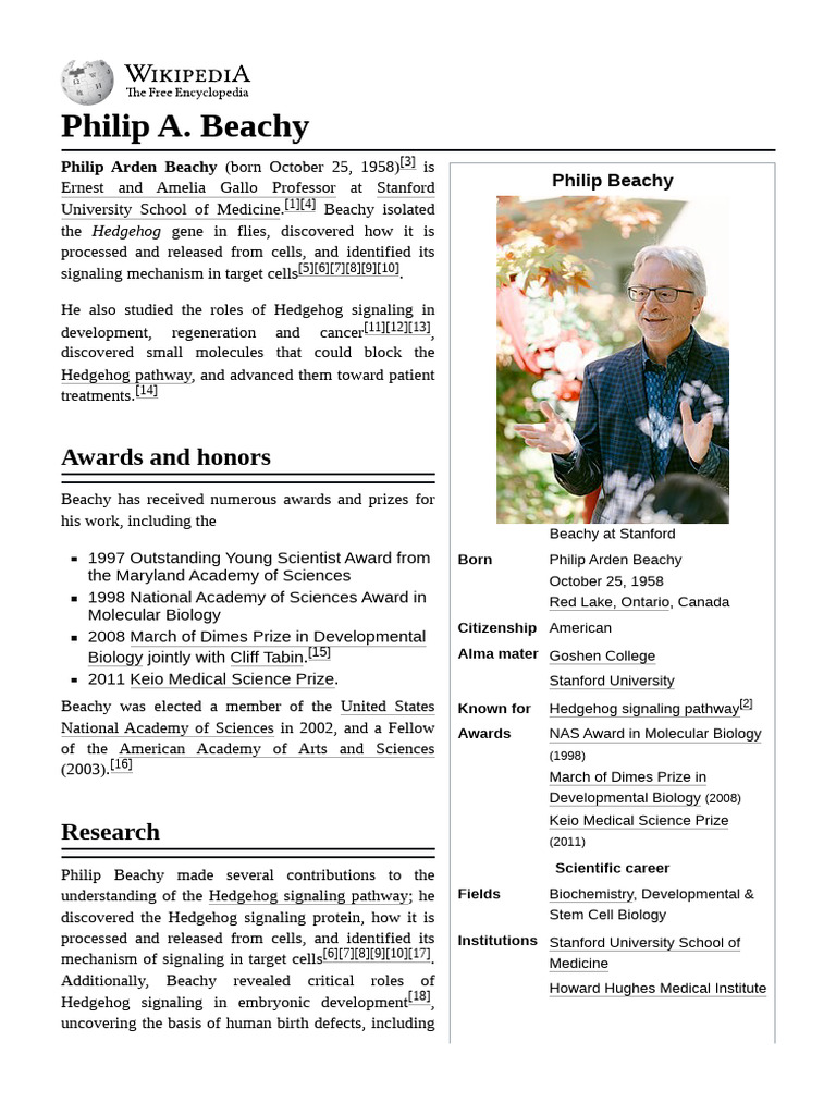 Philip_A._Beachy | PDF | Life Sciences | Cell Biology