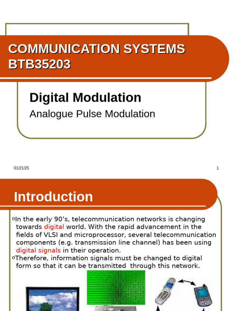 4.1. Digital Modulation (APM) | PDF | Sampling (Signal Processing) | Modulation