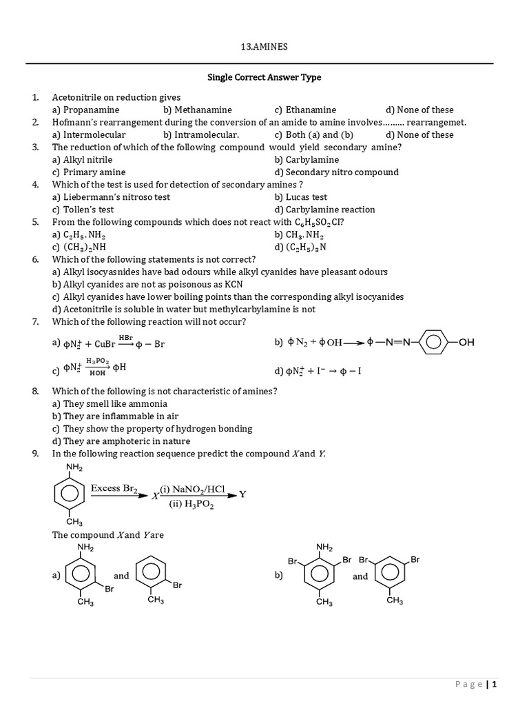 Amines 1 | PDF | Amine | Chemical Compounds