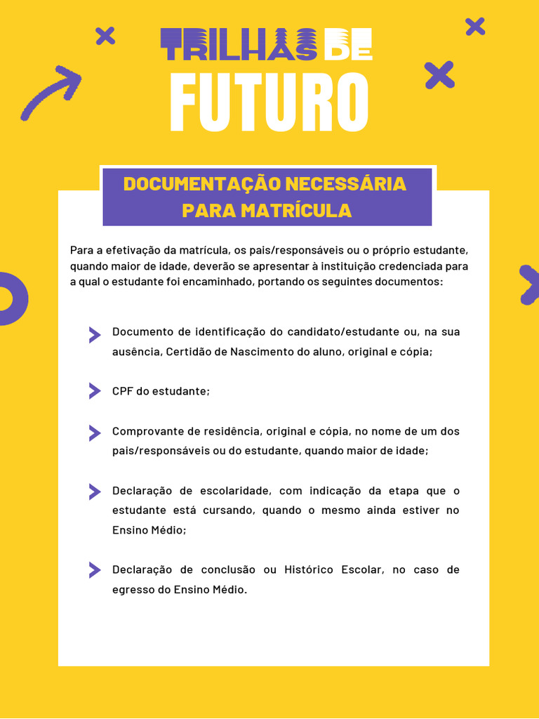 Documentos para Matrícula Escolar | PDF