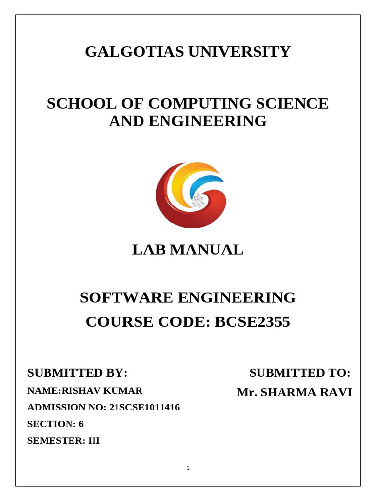 Se Lab Mannual | PDF | Computing | Computer Science