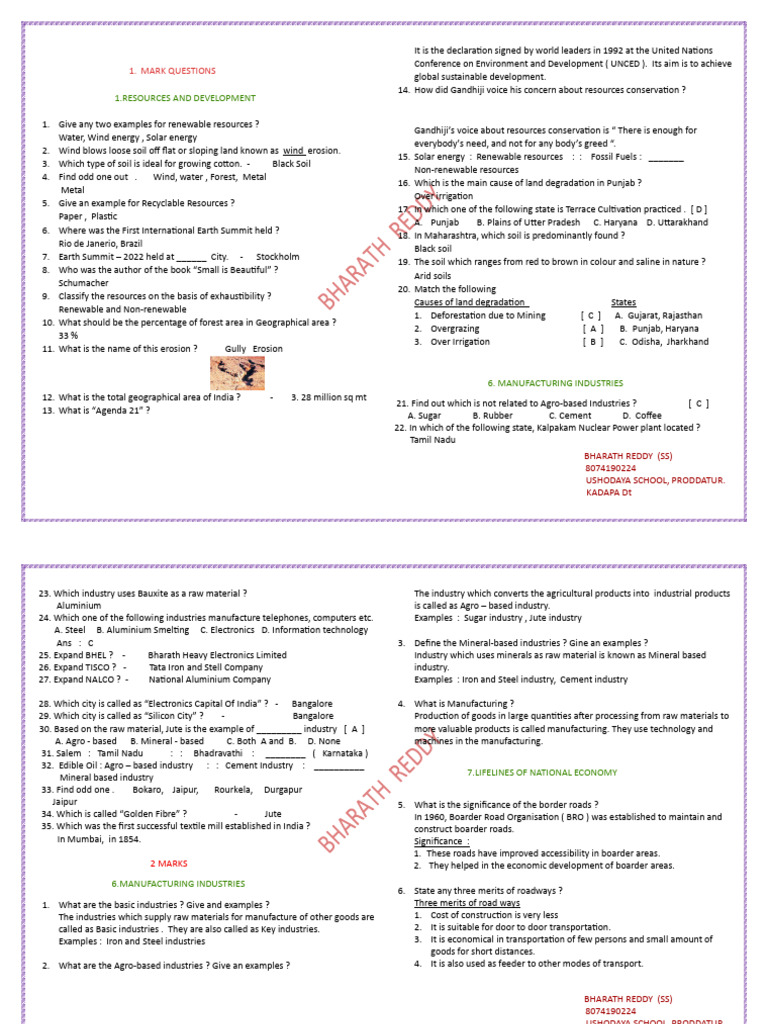 Scert Question in Geography Answers | PDF | Water | Earth Sciences