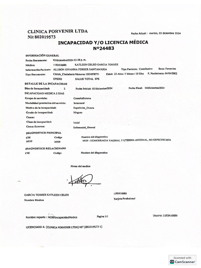 Incapacidad Allison | PDF