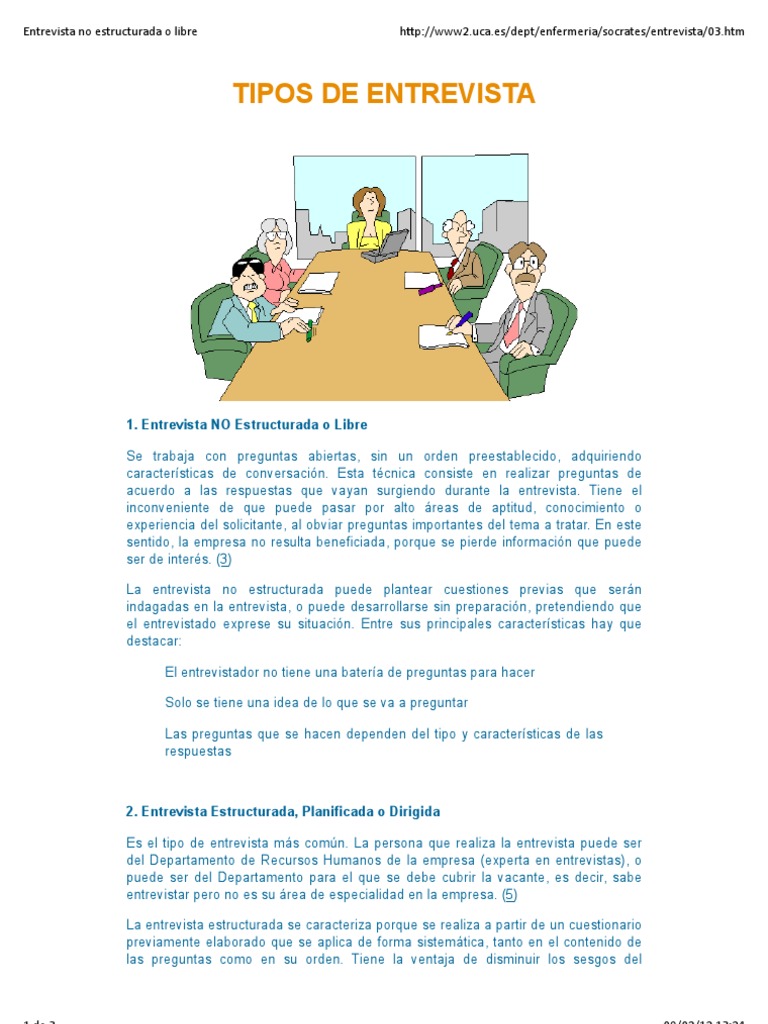 Entrevista No Estructurada o Libre | PDF | Recursos humanos | Cognición