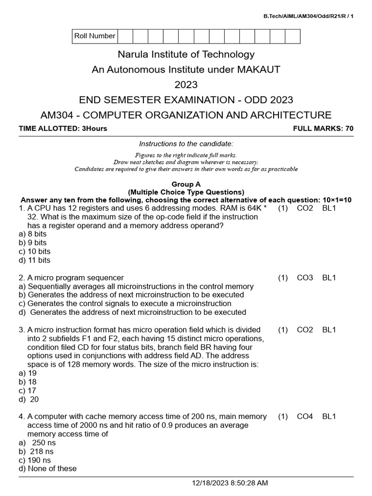 AM304 | PDF | Central Processing Unit | Classes Of Computers