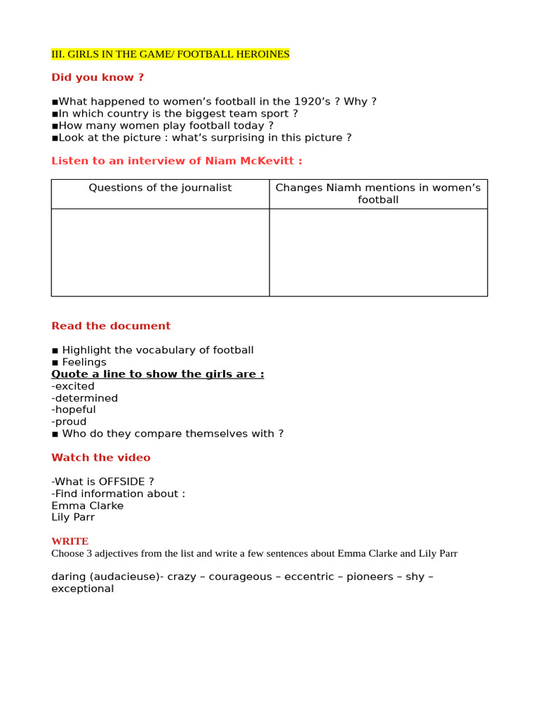 Women's Football: History and Heroes | PDF