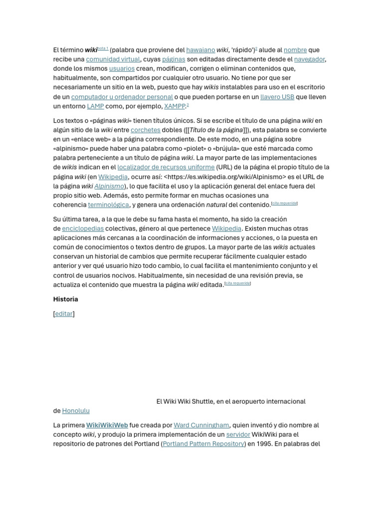 El Término WIKI | PDF | Wiki | Hipertexto