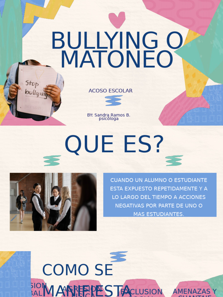 BULLYNG O MATONEO- ACOSO ESCOLAR | PDF | Agresión | Violencia