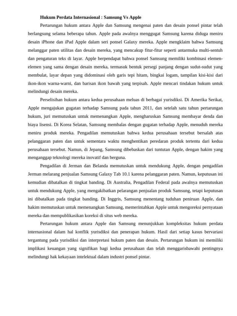 Hukum Perdata Internasional 1 | PDF