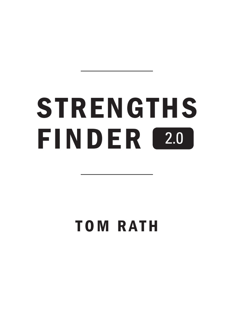 Strengths Finder 20 9781595620156 Compress | PDF