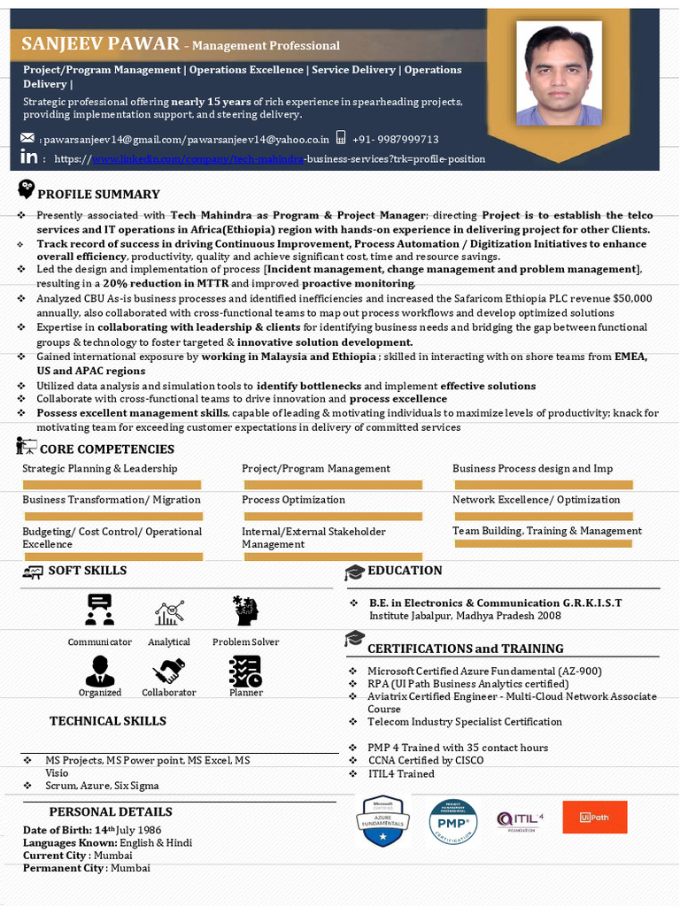 Sanjeev Pawar 2024 | PDF | Cloud Computing | Automation