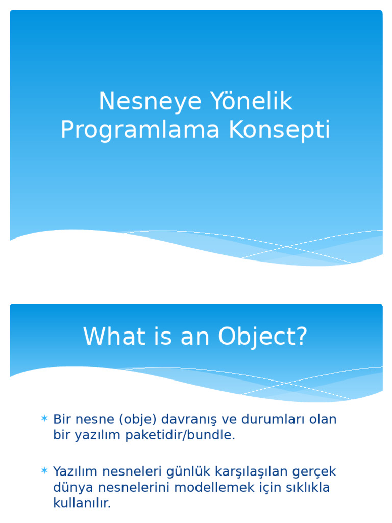 1_Nesneye Yönelik Programlama Konsepti | PDF