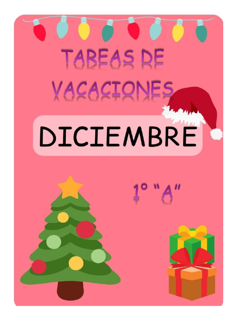 Tarea 1° A Vacaciones Diciembre | PDF