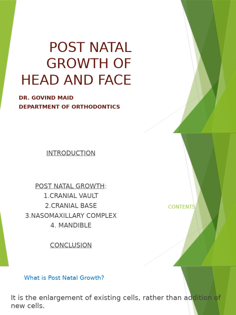 Post Natal Growth of Head and Face NEW-1 | PDF | Skull | Bone