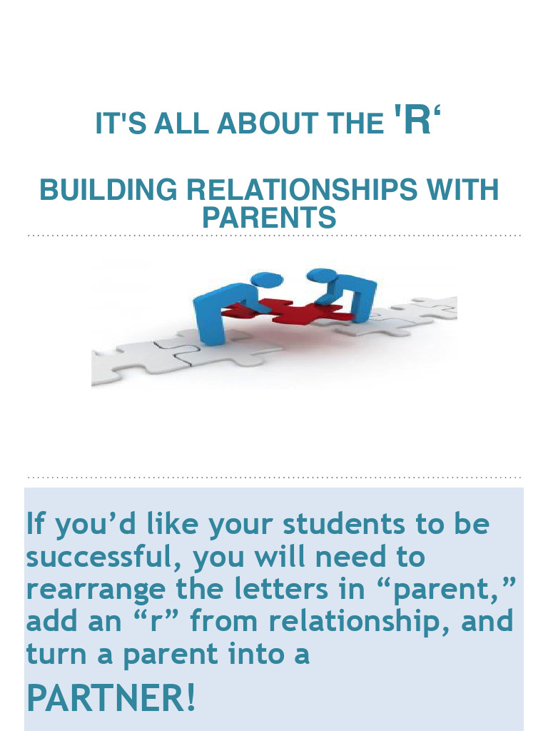 Building Relationships With Parents - Assertive Communication | PDF ...