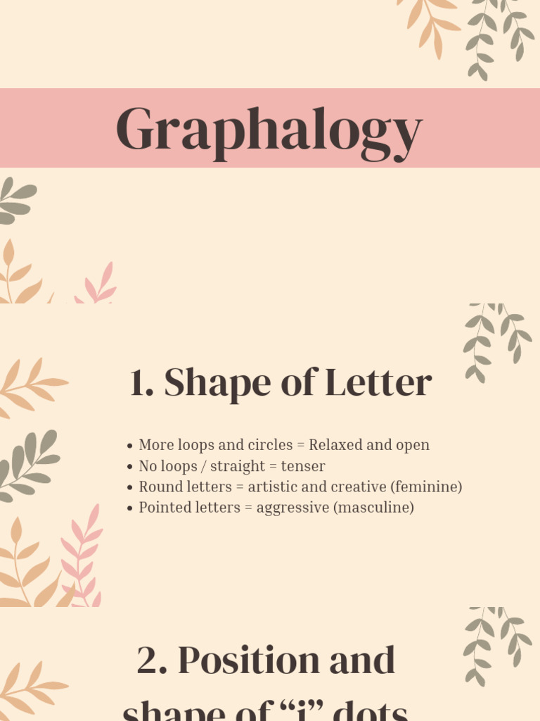 Understanding Graphology Insights | PDF