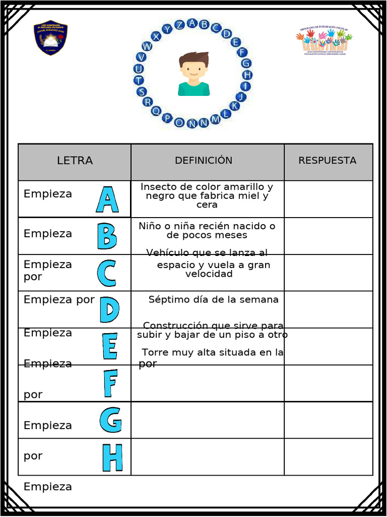 Juego Pasapalabra Definiciones | PDF