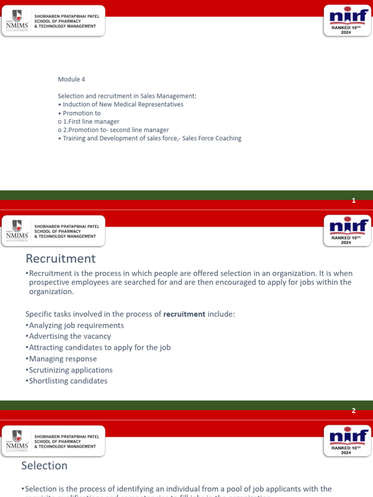 Unit-4-5-Sales Management Including Data Analytics | PDF | Recruitment ...