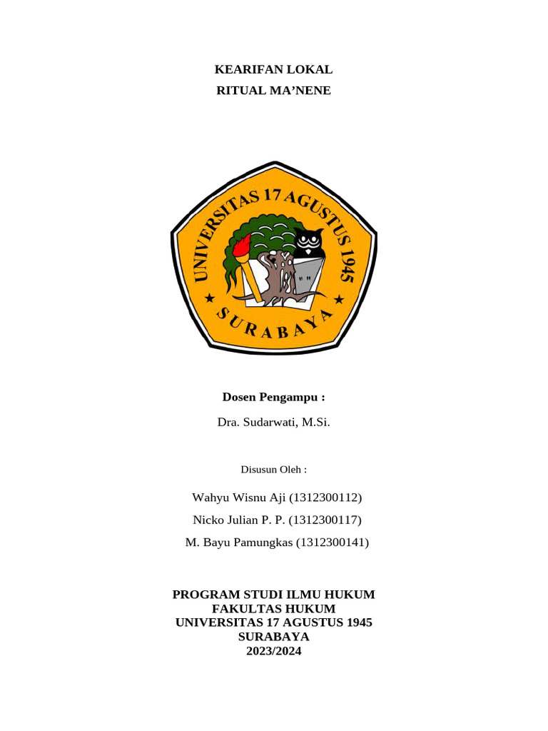 Kearifan Lokal Ritual Ma'Nene Toraja | PDF