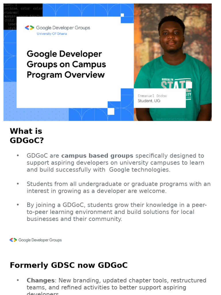 Gdgoc Ug Info Session | PDF