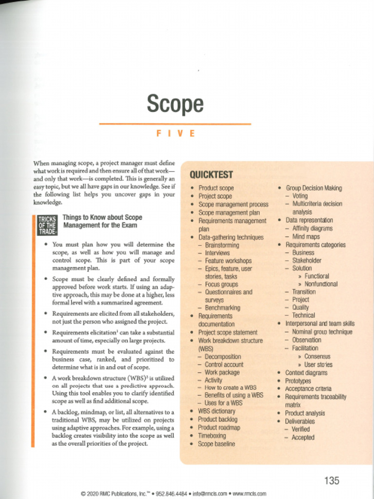 RMP from Scope to Resource | PDF