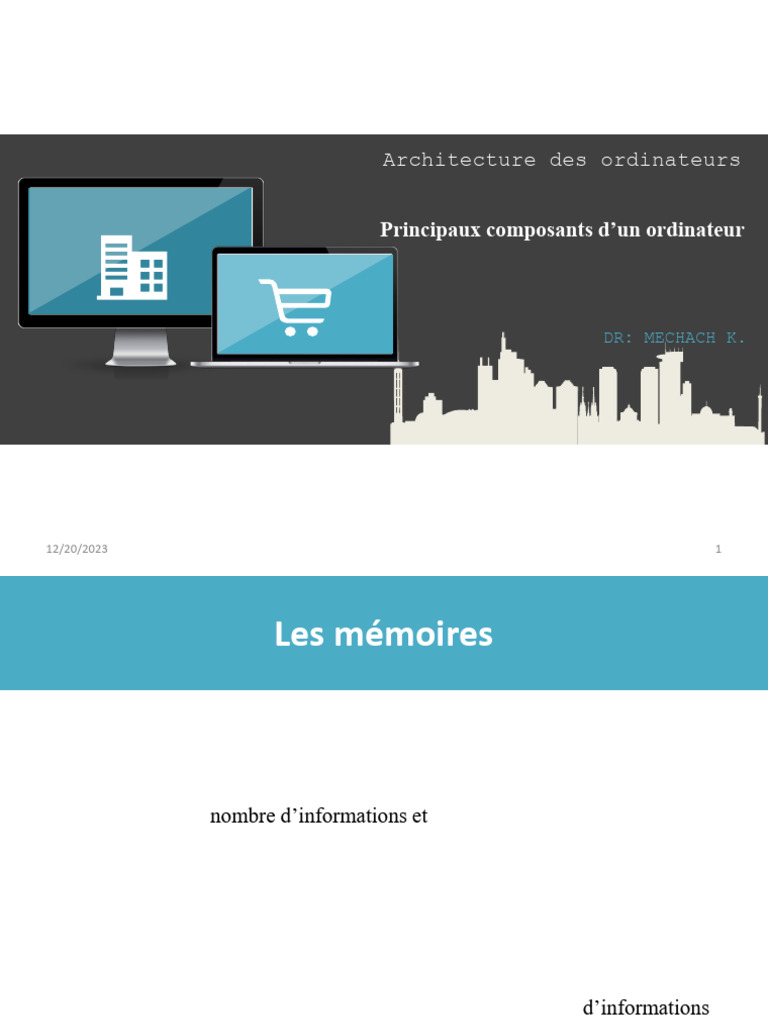 Cours 3 Les Mémoires | PDF | Mémoire vive | Mémoire (informatique)