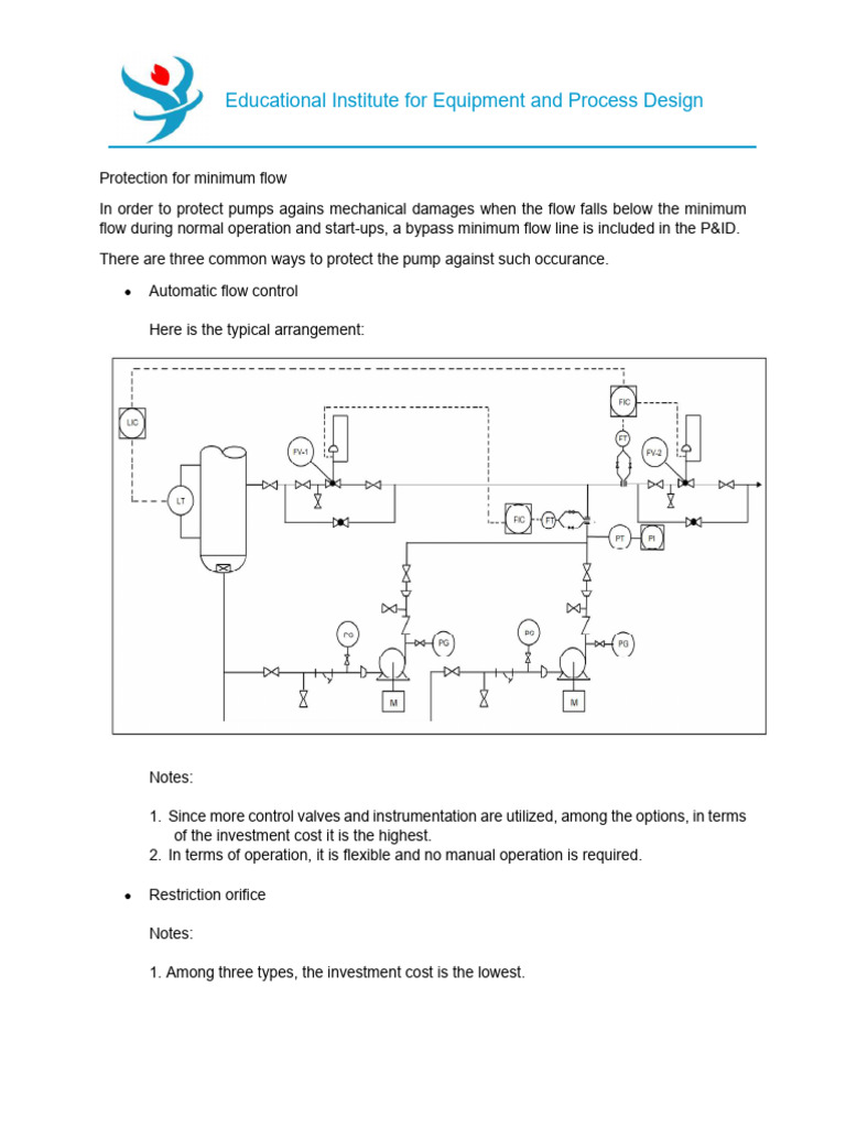 Pump Minimum Flow Protection Methods | PDF