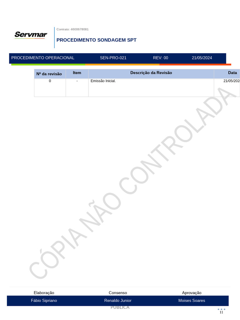 SEN_PRO_021_REV00_Sondagem SPT | PDF | Desperdício | Argila