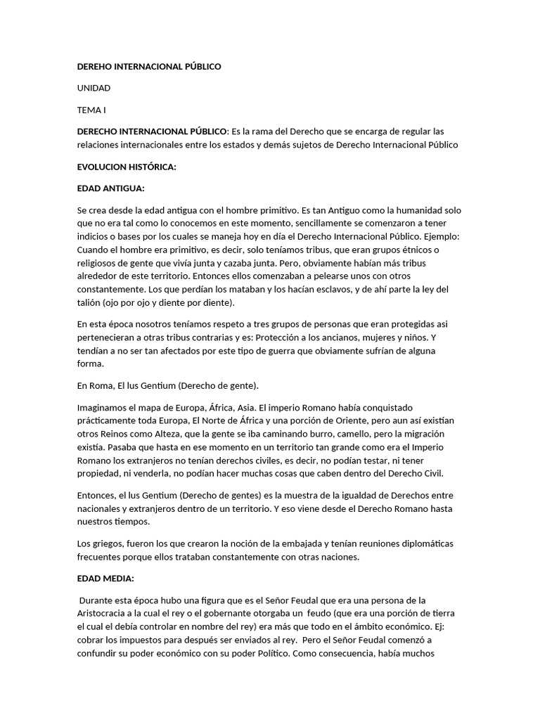 DEREHO INTERNACIONAL PÚBLICO | PDF | Ley internacional | Estado (política)