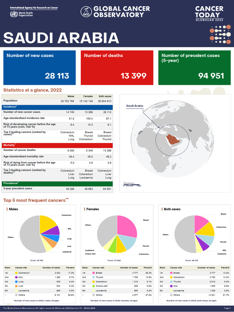682 Saudi Arabia Fact Sheet | PDF | Breast Cancer | Cancer