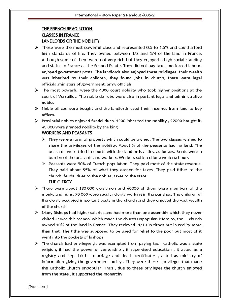 Form 5 Notes | PDF | Taxes | French Revolution